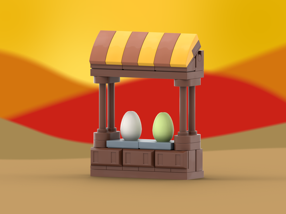 LEGO MOC Medieval Merchant's Stall by longjuansilver | Rebrickable ...