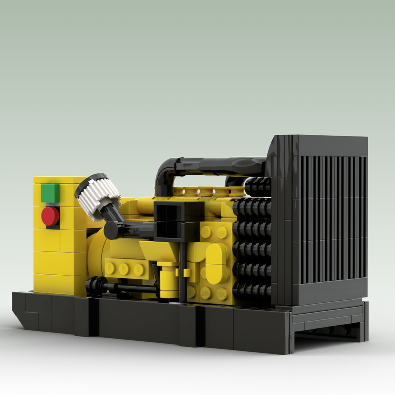 LEGO MOC CAT DE500 GC Diesel generator by OldOlneyLego | Rebrickable ...