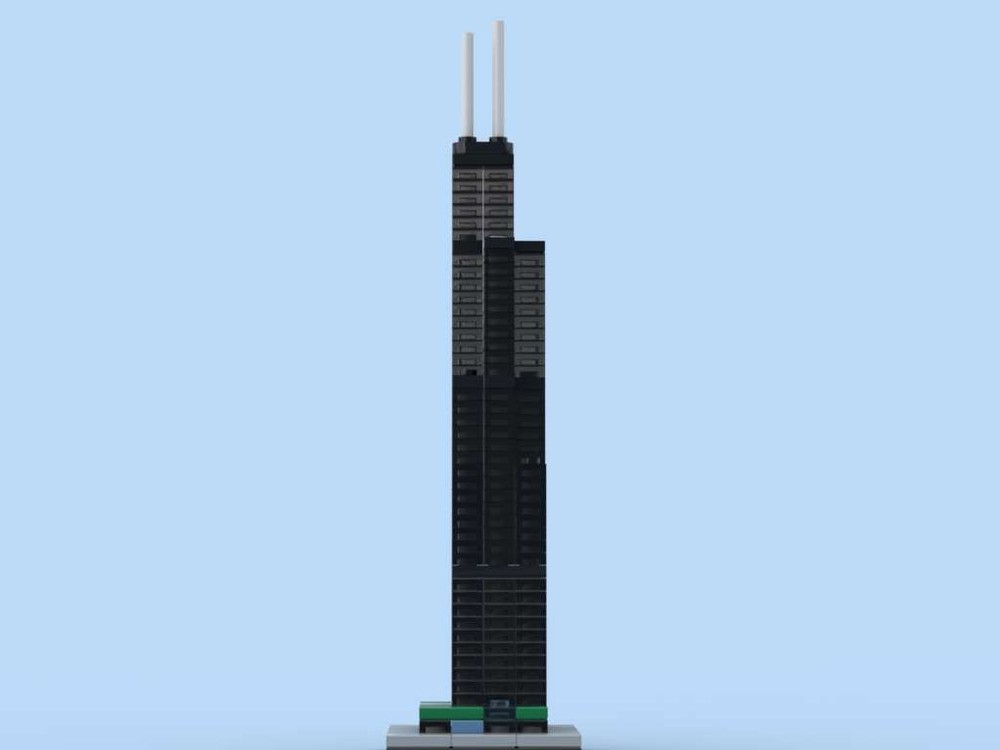 Lego Moc Nano Sears Tower By Ej76az Rebrickable Build With Lego