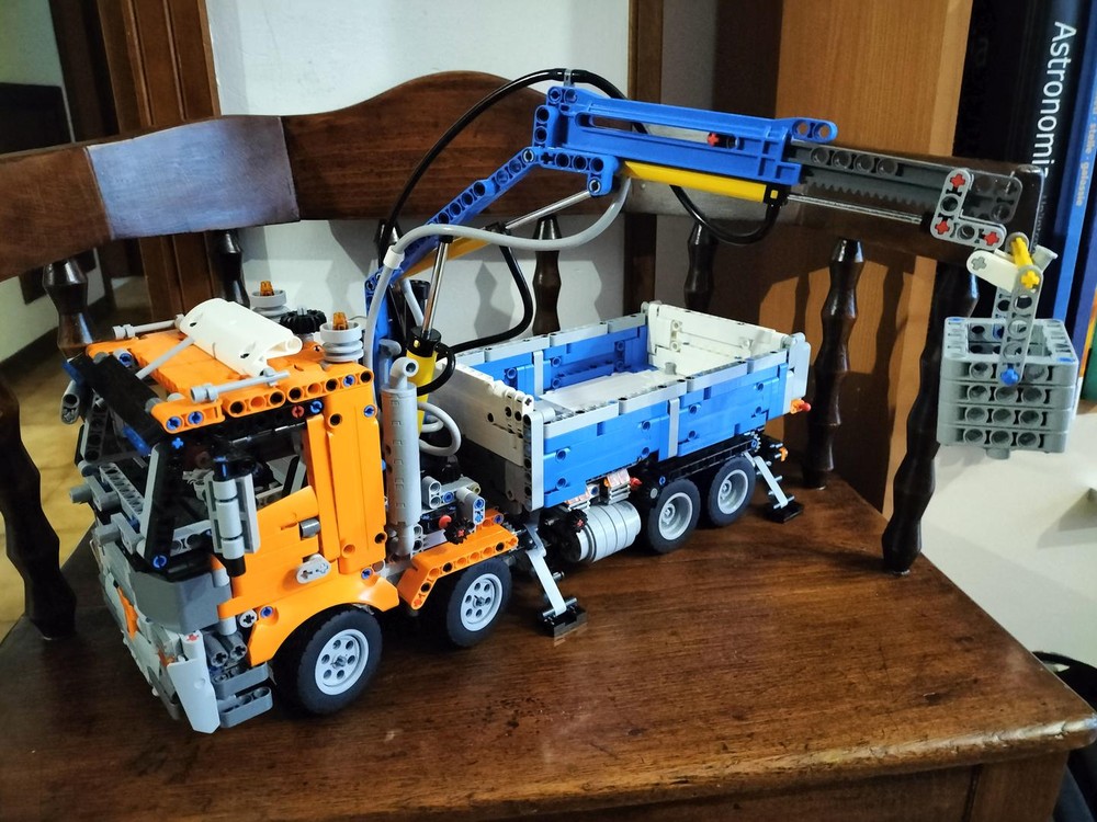 LEGO MOC nguyengiangoc 42128 dump truck pneumatic crane mod by Glauc0 ...