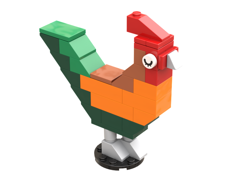 LEGO MOC Sleepy Rooster by AntOrman | Rebrickable - Build with LEGO