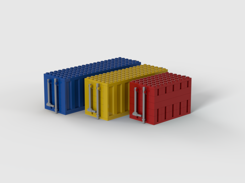 LEGO MOC Assorted Shipping Containers by S-Brick | Rebrickable - Build ...