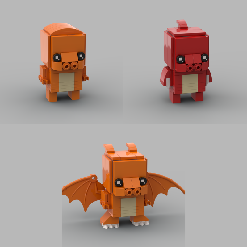 LEGO MOC Charmander Evolution (Pokémon) by herpuderpules | Rebrickable ...