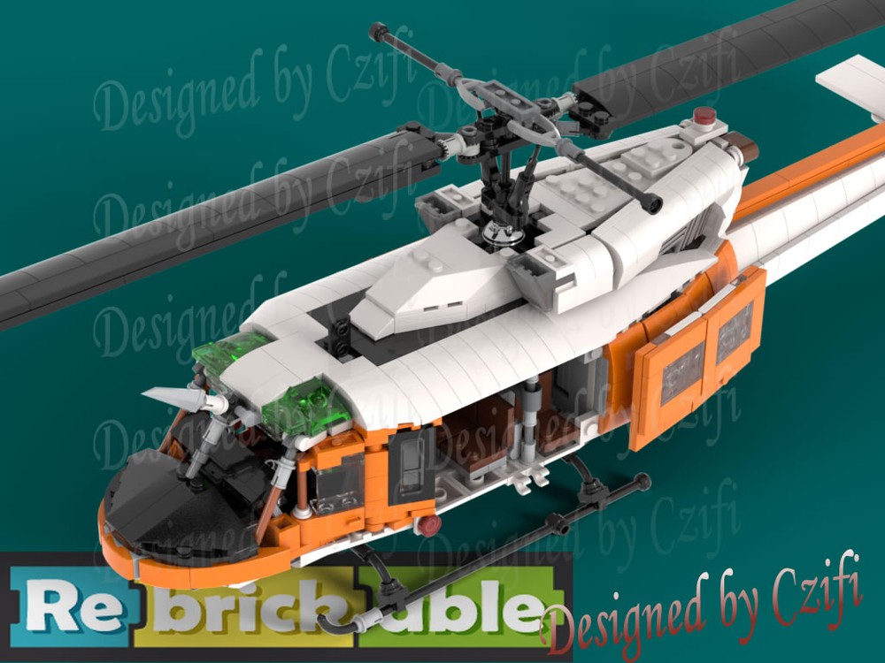 LEGO MOC UH-1N Iroquois (Huey) USMC-SAR by Czifi | Rebrickable - Build ...