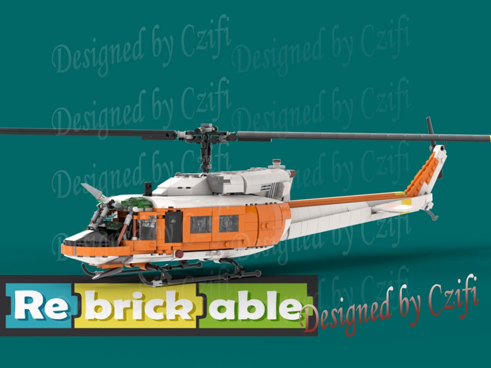 LEGO MOC UH-1N Iroquois (Huey) USMC-SAR by Czifi | Rebrickable - Build ...