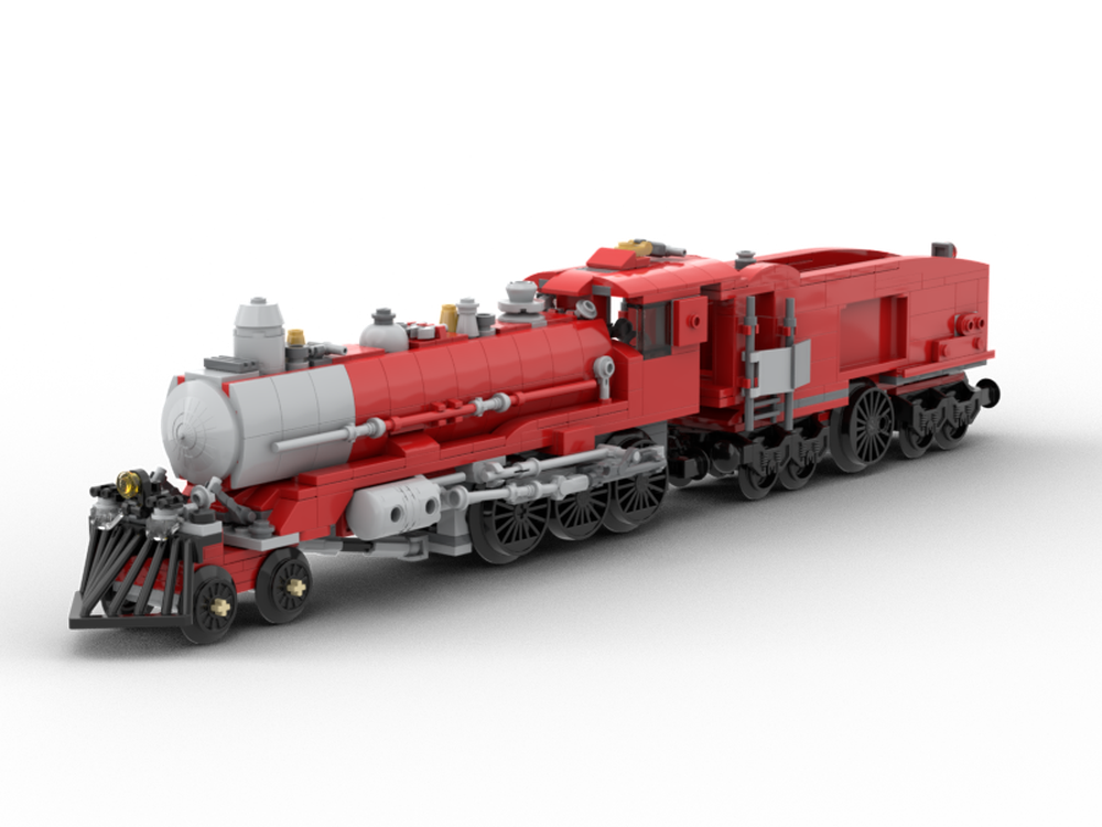 LEGO MOC red steam train by lok111 | Rebrickable - Build with LEGO