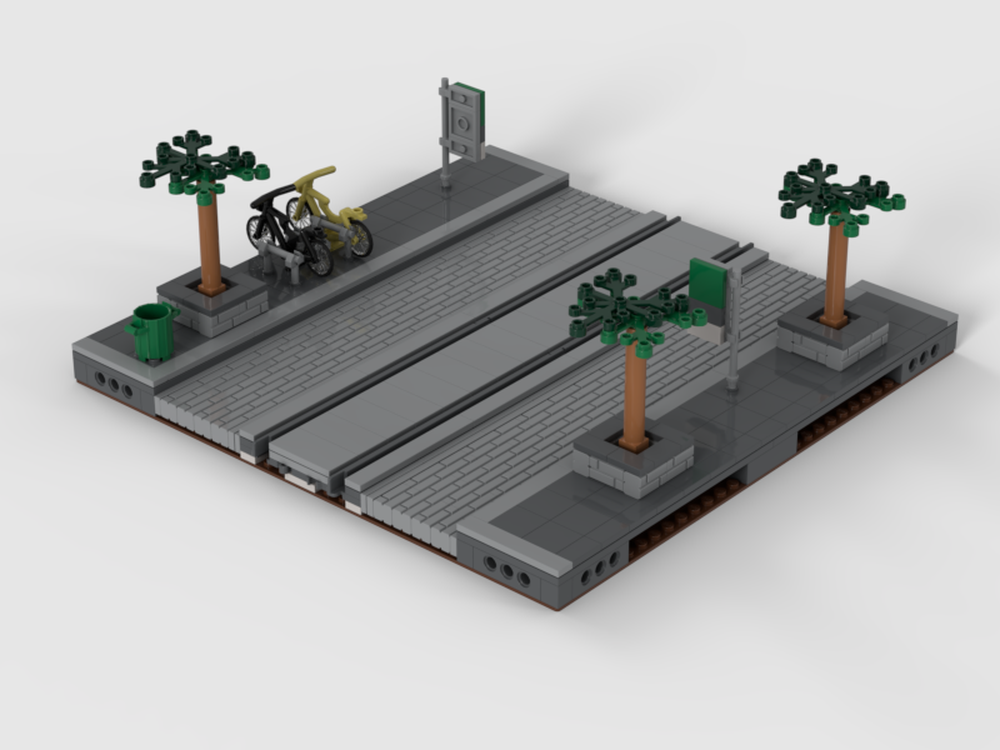 LEGO MOC Tram Boulevard with Stops by satyrec | Rebrickable - Build ...