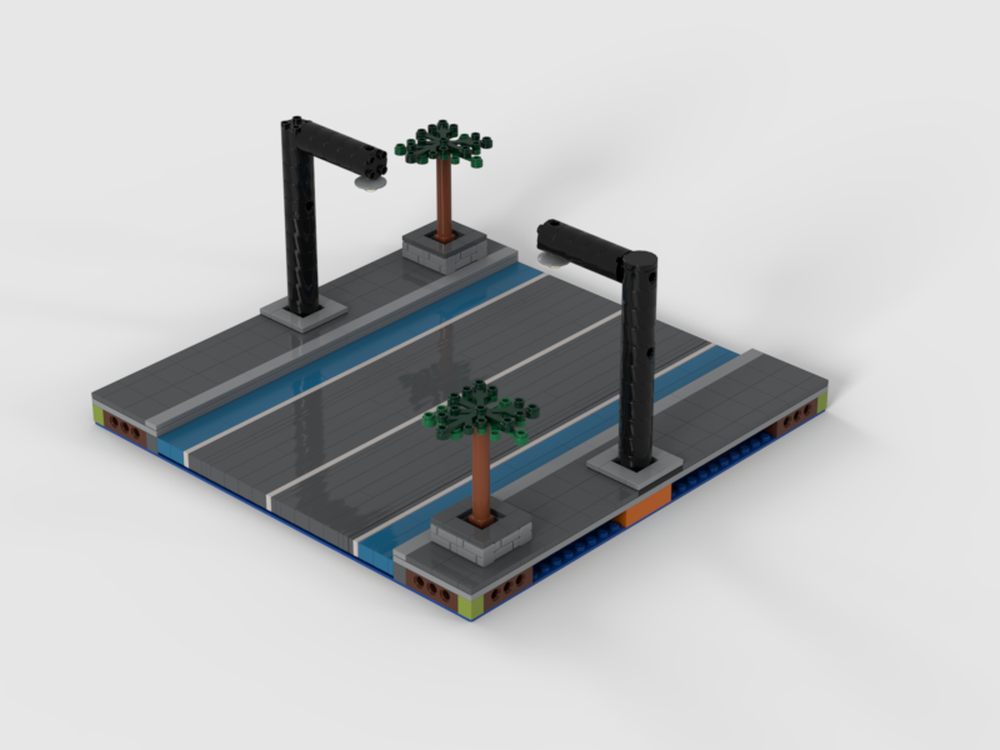 LEGO MOC MILS road plate with bike lanes by S-Brick | Rebrickable ...