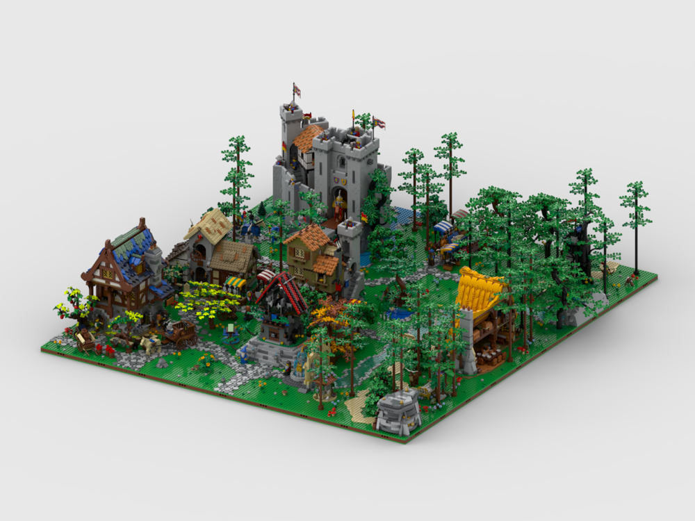 LEGO MOC Medieval Diorama - Display for sets: 10305, 40567, 40601 ...