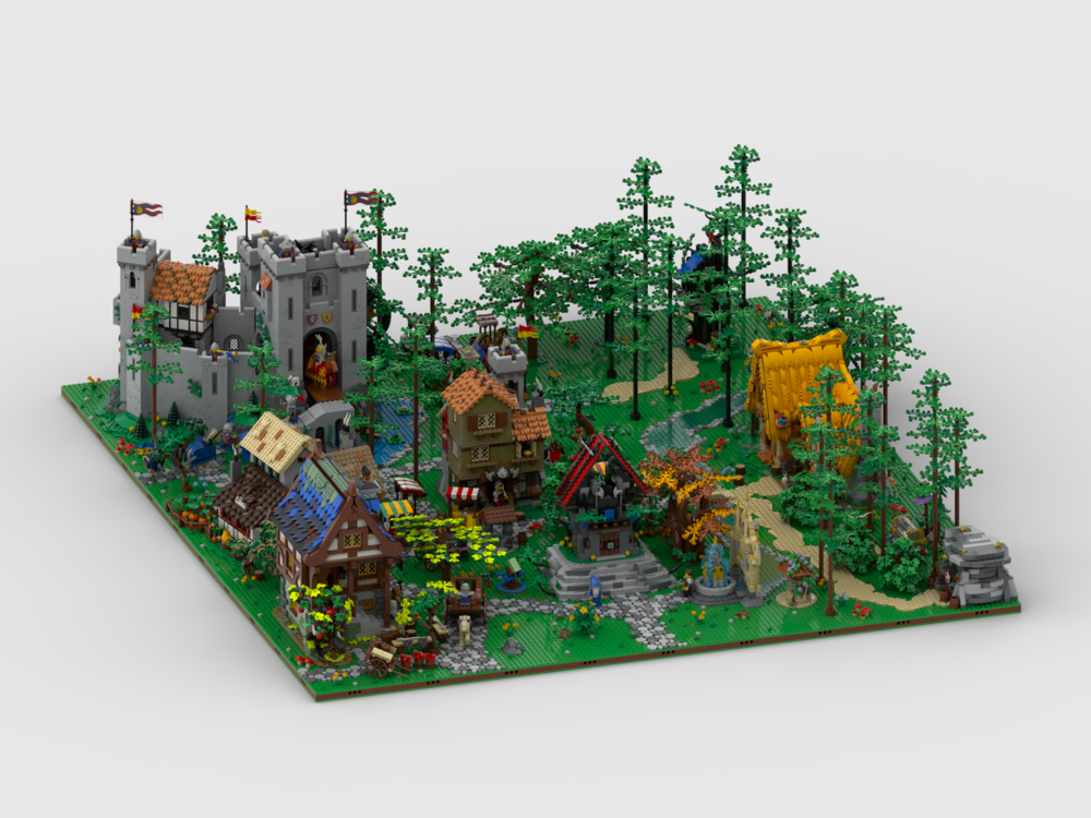LEGO MOC Medieval Diorama - Display for sets: 10305, 40567, 40601 ...