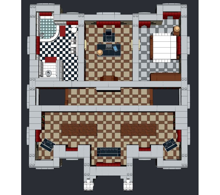 LEGO MOC Wayne Manor - Upper Floor by lonewolve87 | Rebrickable - Build ...