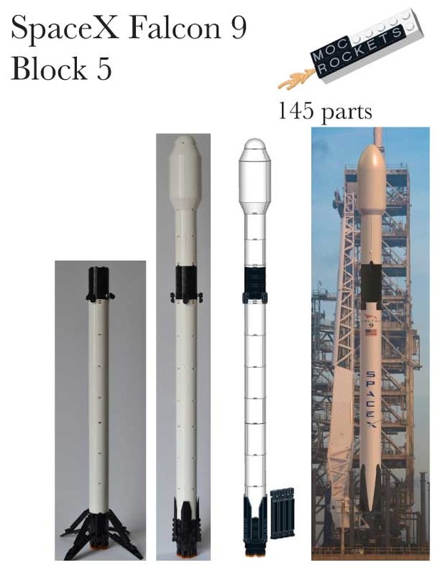 LEGO MOC SpaceX Falcon 9 Block 5 (Saturn V scale) by MOCrockets ...
