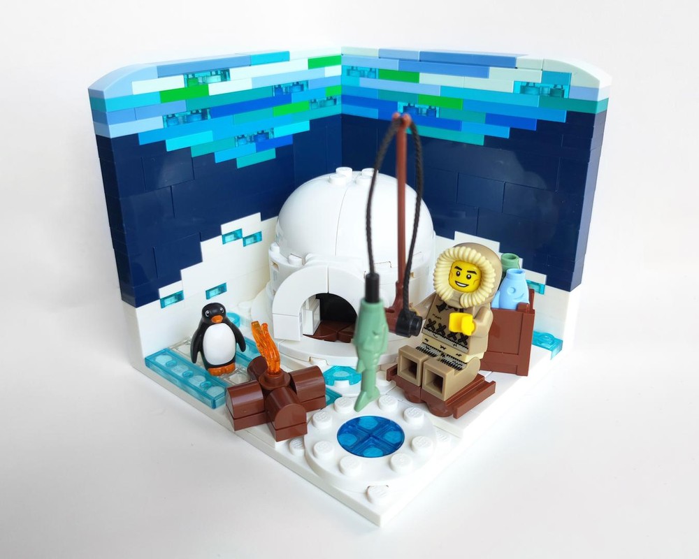 LEGO MOC Ice Fisherman Vignette by brickuba | Rebrickable - Build with LEGO