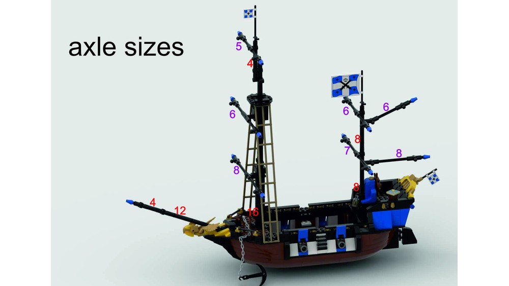 LEGO MOC Lego Remake 6274 Caribbean Clipper v2.0 by itnael ...