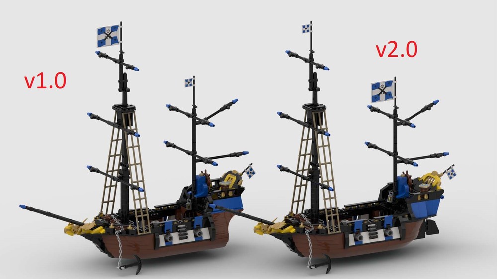 LEGO MOC Lego Remake 6274 Caribbean Clipper v2.0 by itnael ...