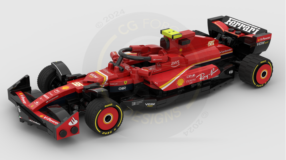 LEGO MOC F1 Ferrari SF-24 by CGForceDesigns | Rebrickable - Build with LEGO