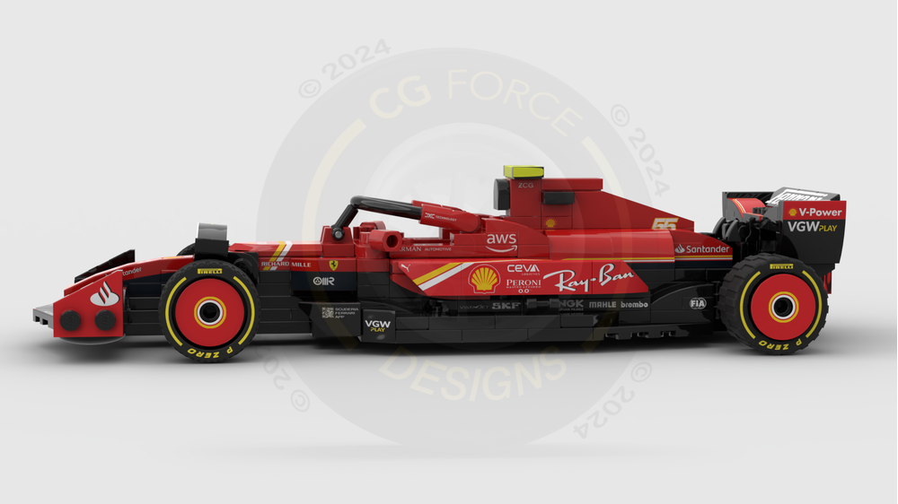 LEGO MOC F1 Ferrari SF-24 by CGForceDesigns | Rebrickable - Build with LEGO