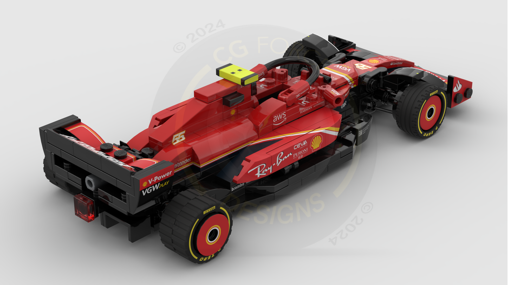 LEGO MOC F1 Ferrari SF-24 by CGForceDesigns | Rebrickable - Build with LEGO