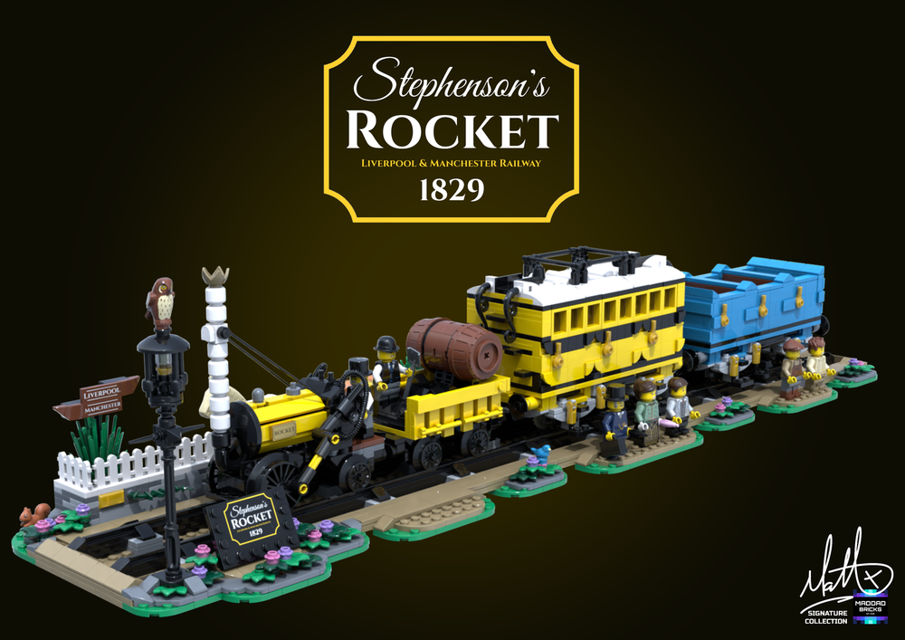 LEGO MOC Stephenson's Rocket Display Set by MadDadBricks | Rebrickable ...