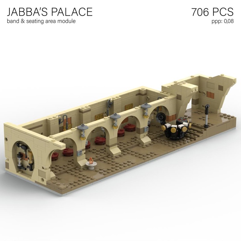LEGO MOC Jabba's Palace, Module IV: Band and seating area by ...