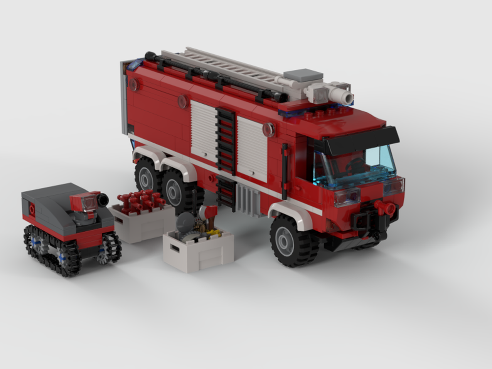 LEGO MOC City firetruck with fire robot V2 by Toothpick-NL ...