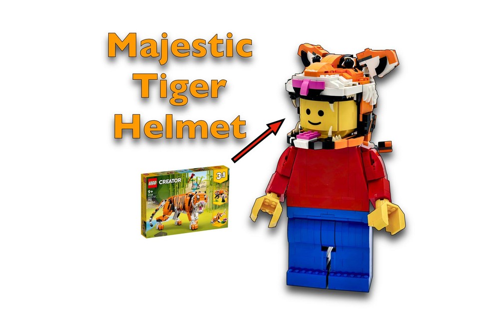 LEGO MOC Up-Scaled LEGO Minifigure Accessory - Majestic Tiger Helmet by ...