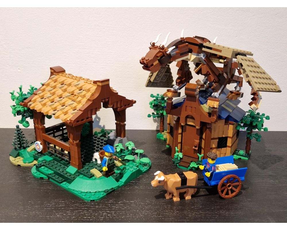 LEGO MOC Medieval Castle Adventure - Dragon, Stables and Wizard's House ...