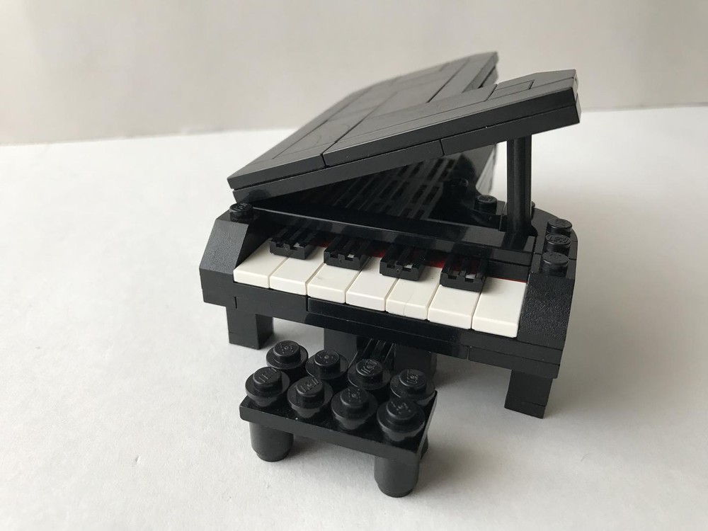 Lego Moc Minifigure Scale Grand Piano By Brick Tac Toe Rebrickable Build With Lego