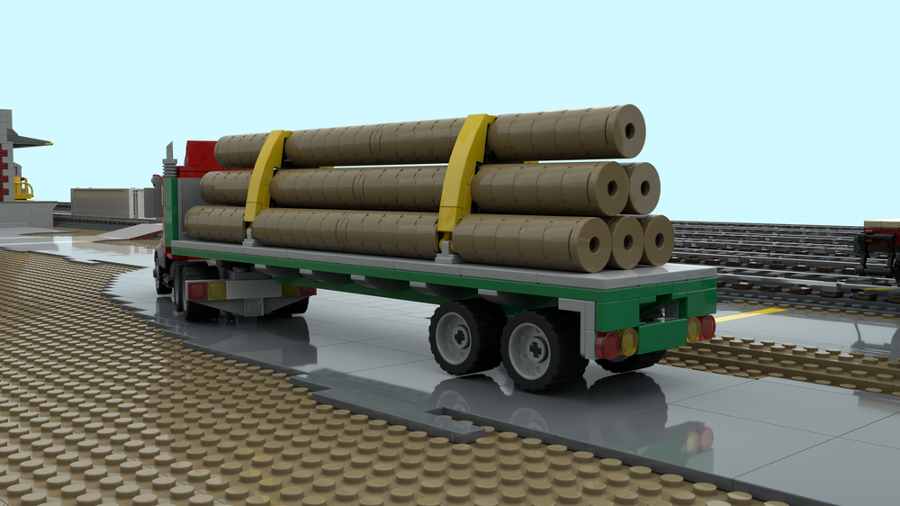 LEGO MOC 40' Flatbed Trailer by camsbrick | Rebrickable - Build with LEGO