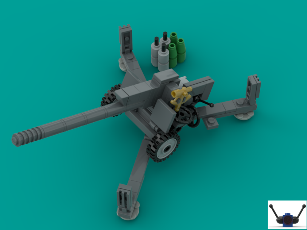 LEGO MOC D-30 Field Gun by 640Maple | Rebrickable - Build with LEGO