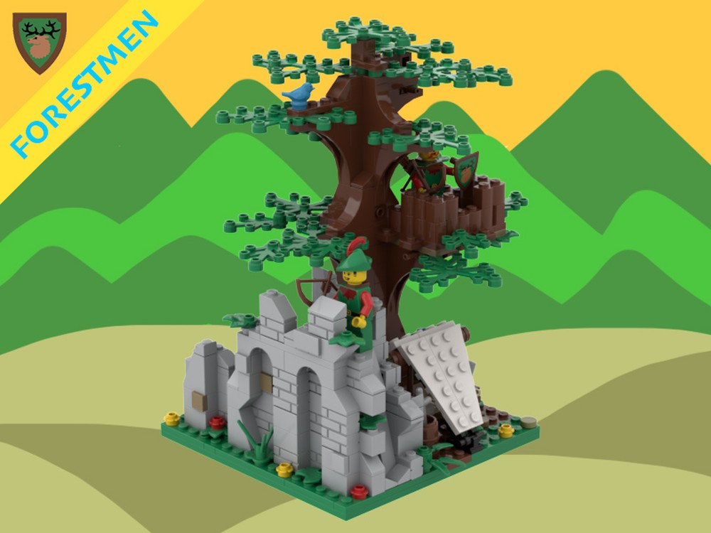 LEGO MOC Forestmen Ruined Wall Look-Out by Mikey_Brickalloti ...