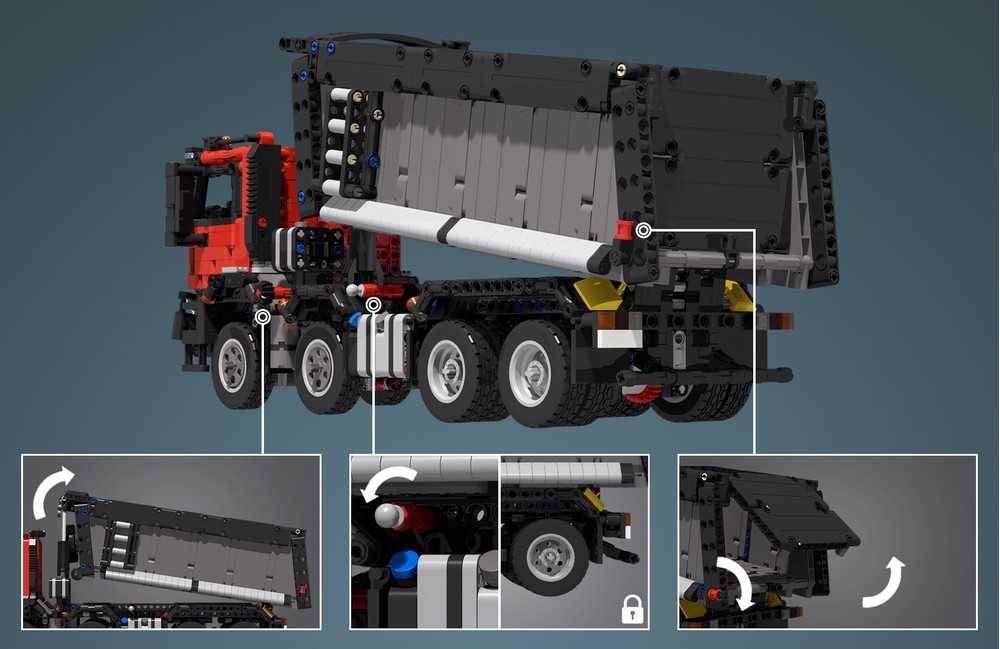 LEGO MOC Iveco T-Way Tipper 8x4 by nguyengiangoc | Rebrickable - Build with LEGO