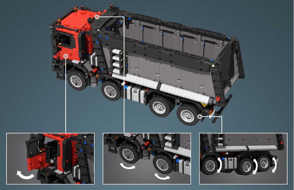 LEGO MOC Iveco T-Way Tipper 8x4 by nguyengiangoc | Rebrickable - Build with LEGO