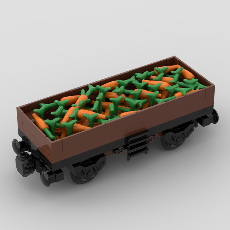 LEGO MOC Carrot transport train car by josszo | Rebrickable - Build ...