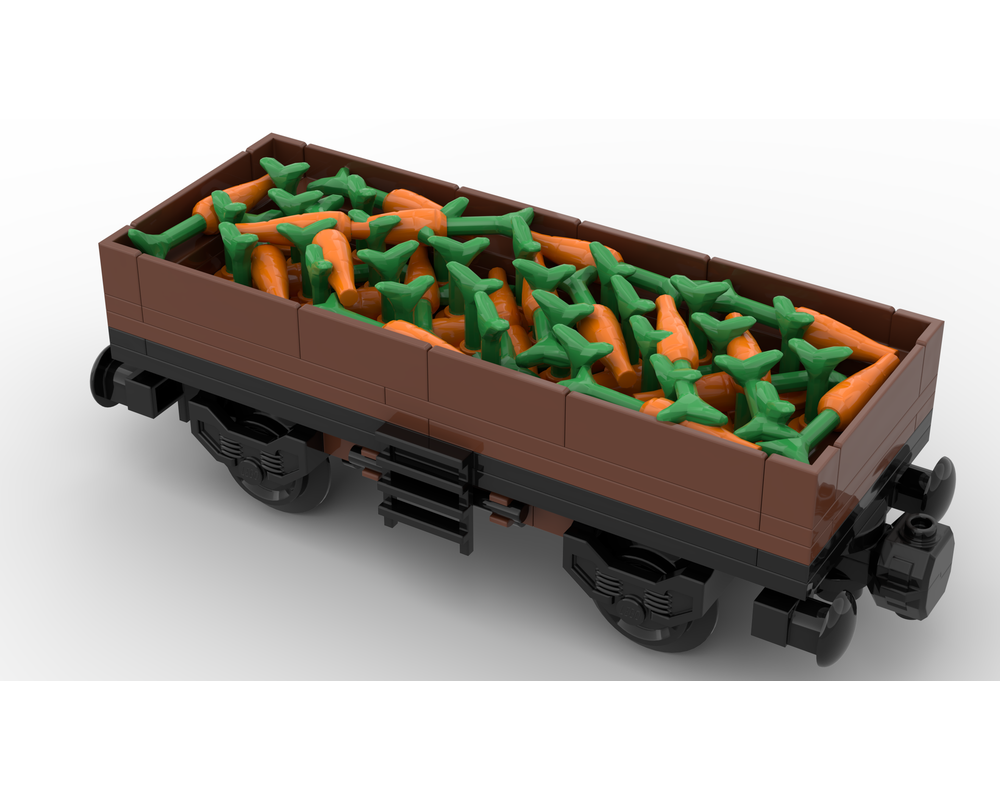 LEGO MOC Carrot transport train car by josszo | Rebrickable - Build ...