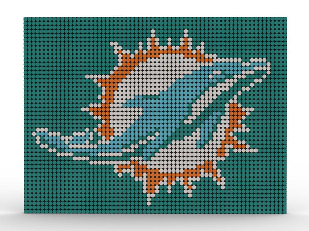 LEGO MOC Miami Dolphins Logo by Antman1022 | Rebrickable - Build with LEGO