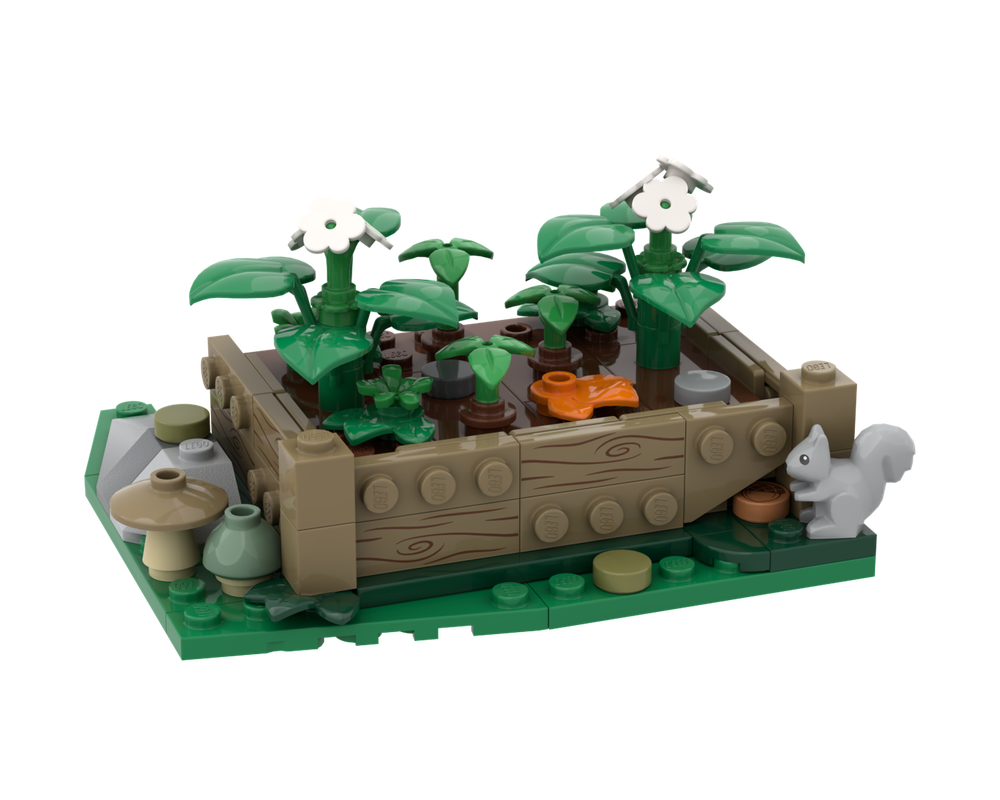 LEGO MOC Lush Raised Garden Bed: An Expansion for Set A-Frame Cabin ...