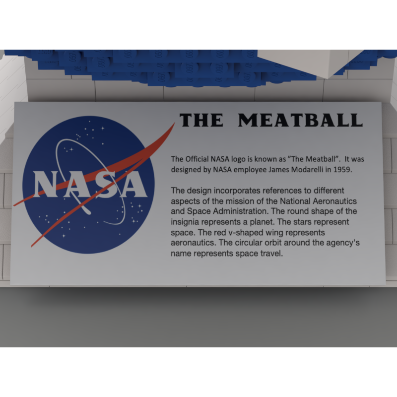 LEGO MOC 3D NASA Meatball by hawkfan08 | Rebrickable - Build with LEGO