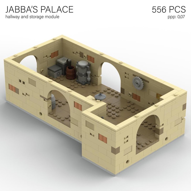 LEGO MOC Jabba's Palace, Module VI: Hallway and storage room by ...