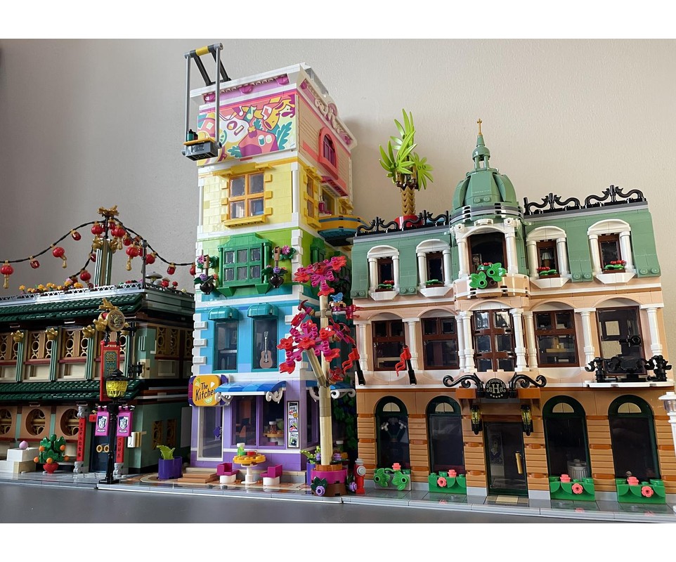 LEGO MOC Community Tower 2 modular alternate build of 2x41748 + 2x41747 ...