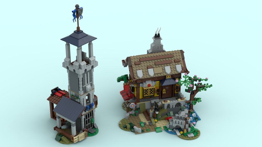 LEGO MOC-177212 The Winged Flagon Tavern and Watchtower by Greystalk ...