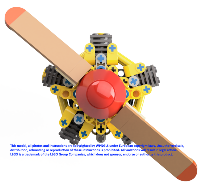 LEGO MOC 5 Cylinder Radial Engine by WPNGLS | Rebrickable - Build with LEGO