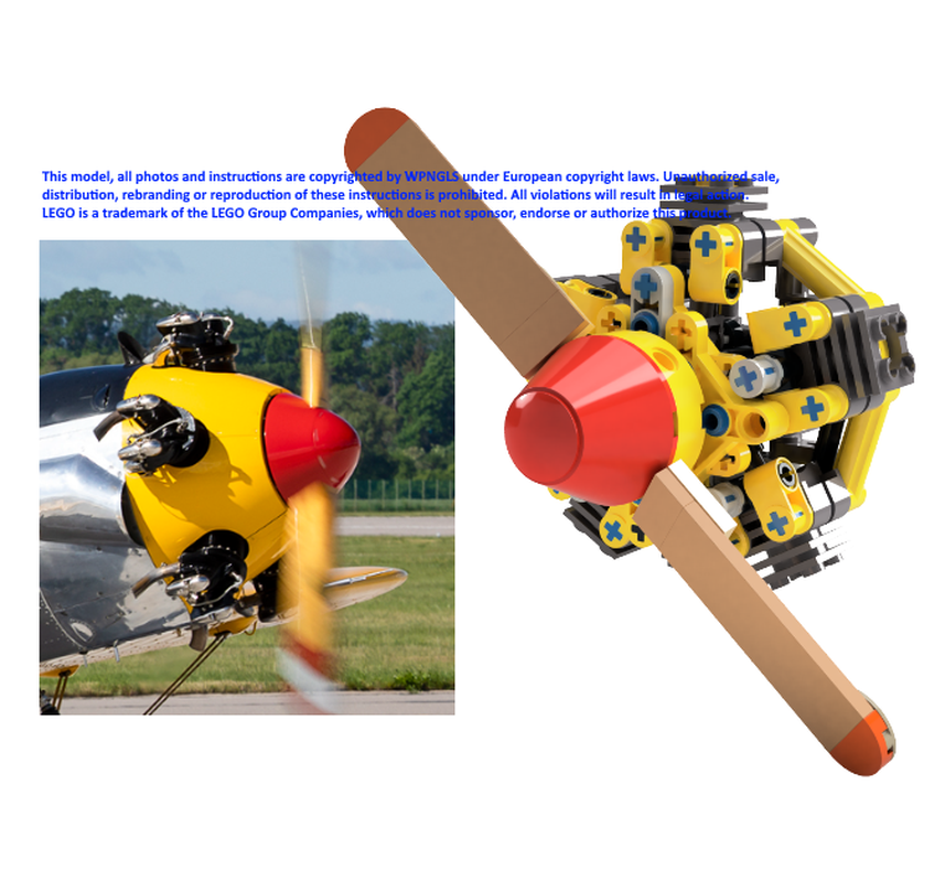 LEGO MOC 5 Cylinder Radial Engine by WPNGLS | Rebrickable - Build with LEGO