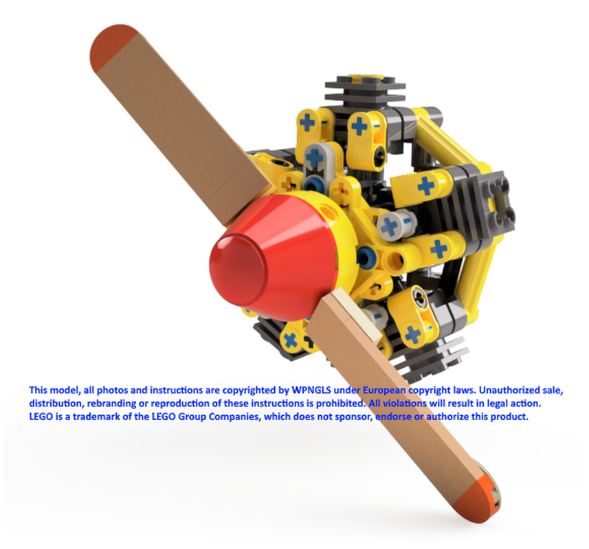 LEGO MOC 5 Cylinder Radial Engine by WPNGLS | Rebrickable - Build with LEGO