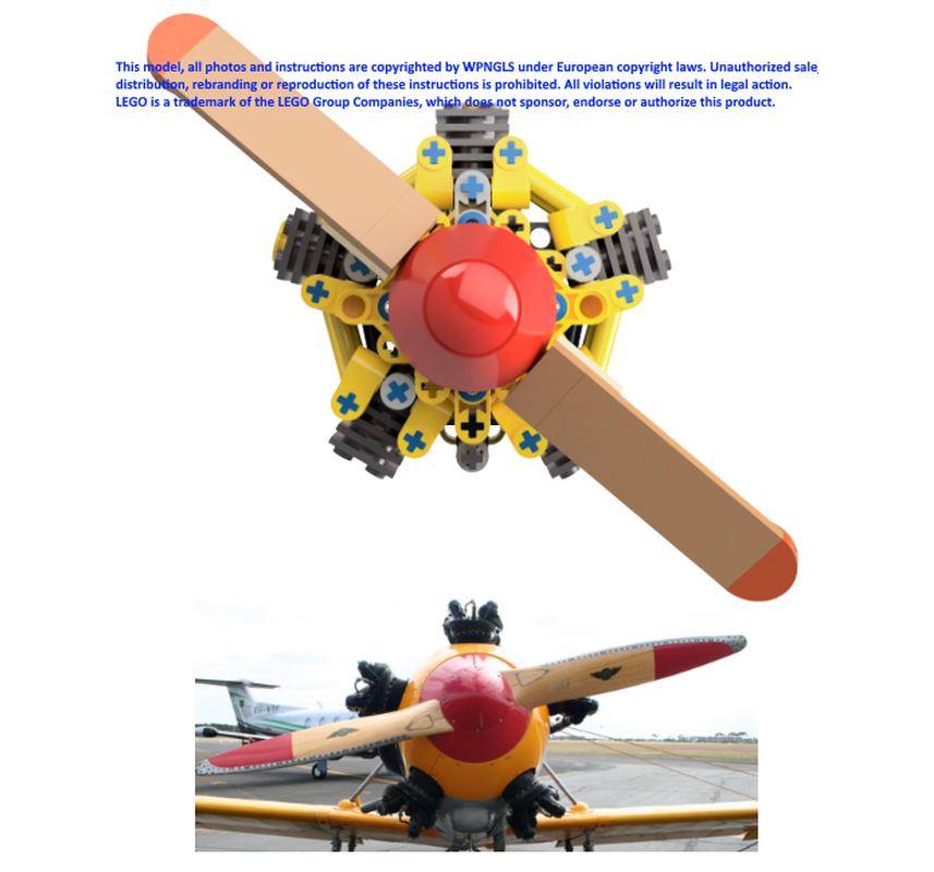 LEGO MOC 5 Cylinder Radial Engine by WPNGLS | Rebrickable - Build with LEGO