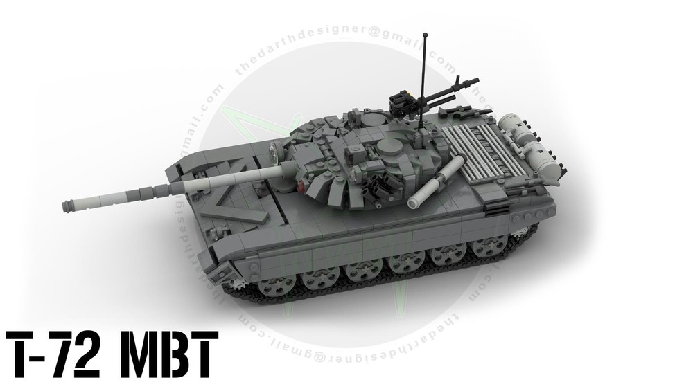 LEGO MOC T-72 MBT - 1:35 Scale by DarthDesigner | Rebrickable - Build ...