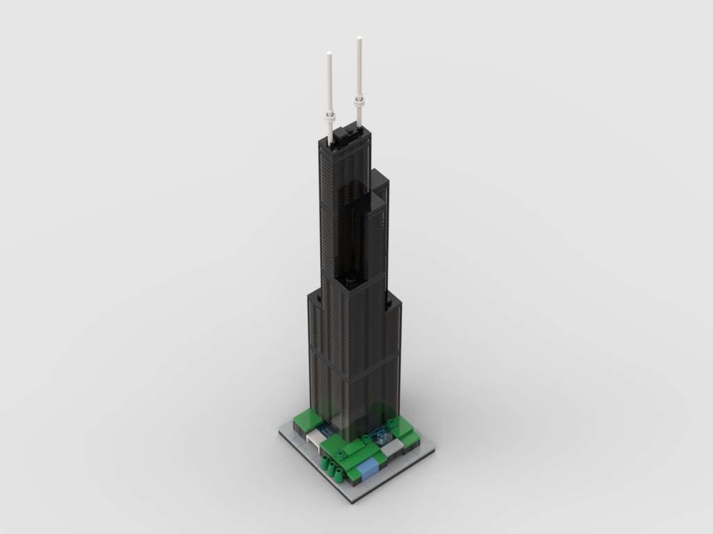 LEGO MOC Sears Tower 1:1400 by ej76az | Rebrickable - Build with LEGO