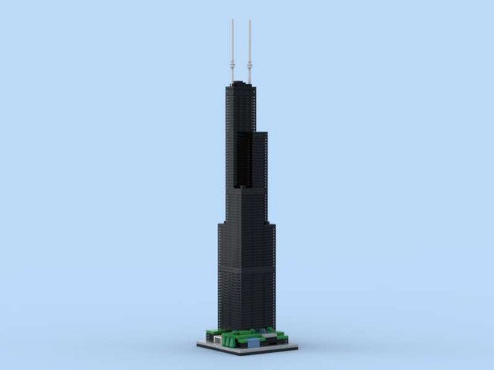 LEGO MOC Sears Tower 1:1400 by ej76az | Rebrickable - Build with LEGO