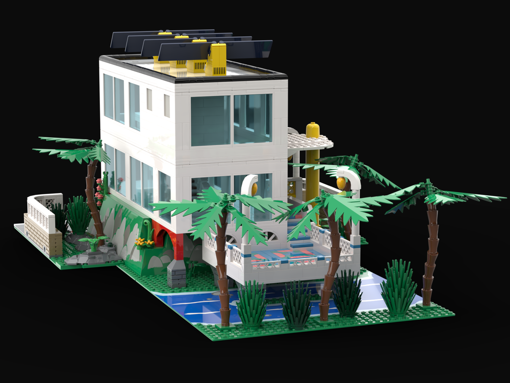 LEGO MOC Elevated Modern House by zero_g_is_fun | Rebrickable - Build ...
