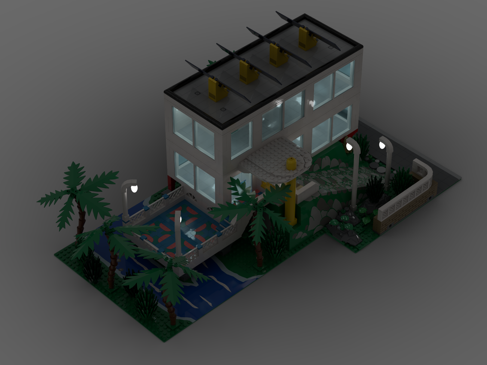 LEGO MOC Elevated Modern House by zero_g_is_fun | Rebrickable - Build ...